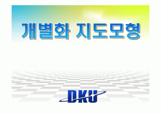 개별화지도모형