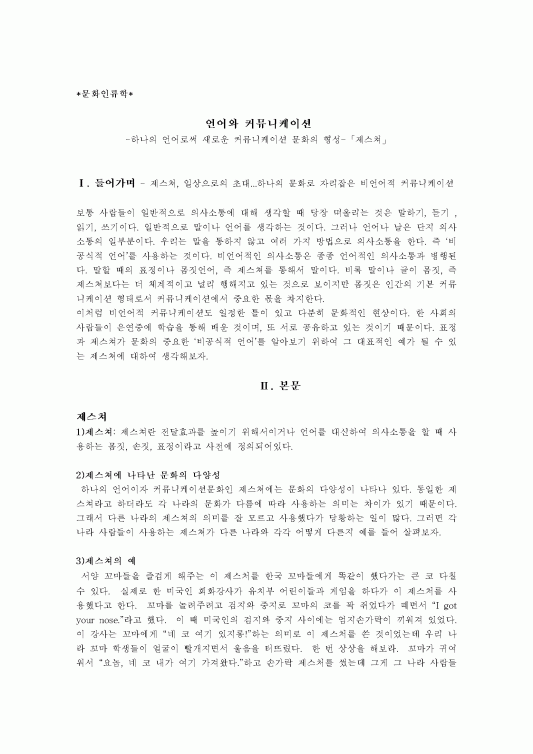 문화인류학_언어와 커뮤니케이션