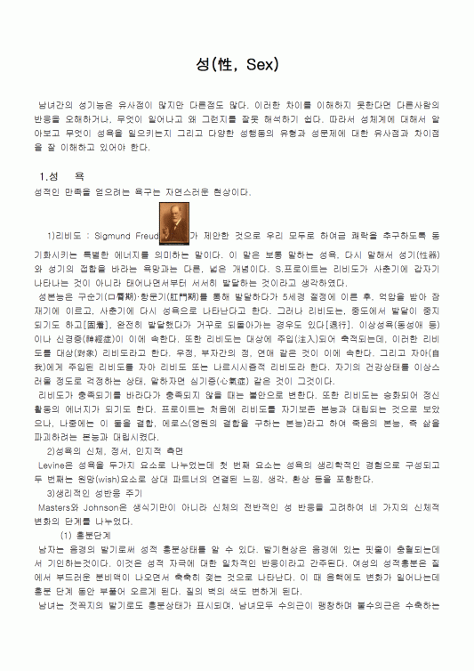 성(姓, SEX) 레포트 자료