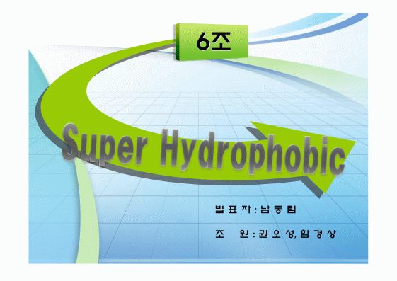 super hydrophobic(초소수성) 표면 제작과 응용 제품들