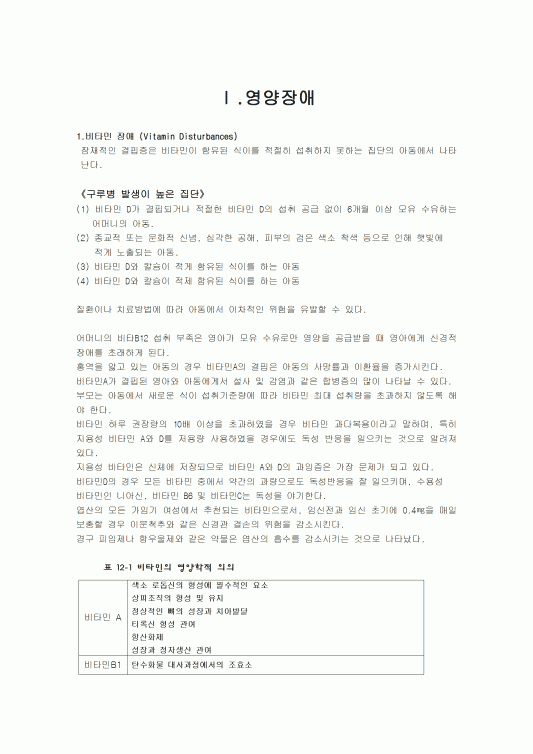 영아의 건강문제 (아동간호학)
