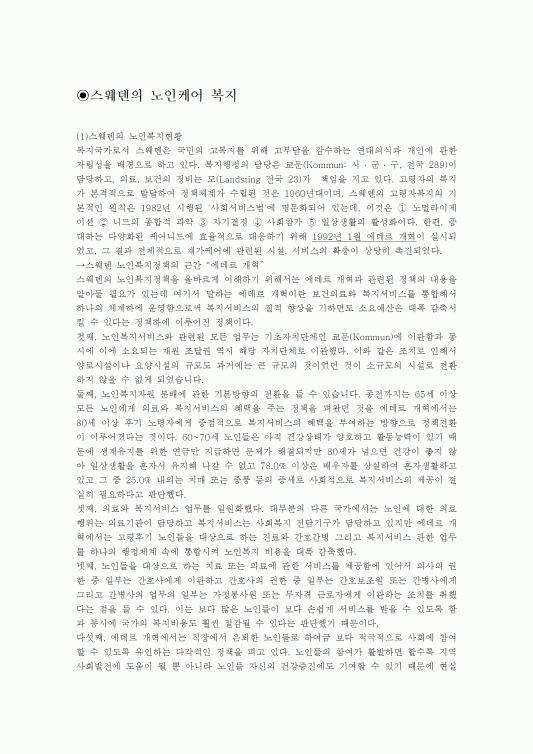 스웨덴의 케어복지