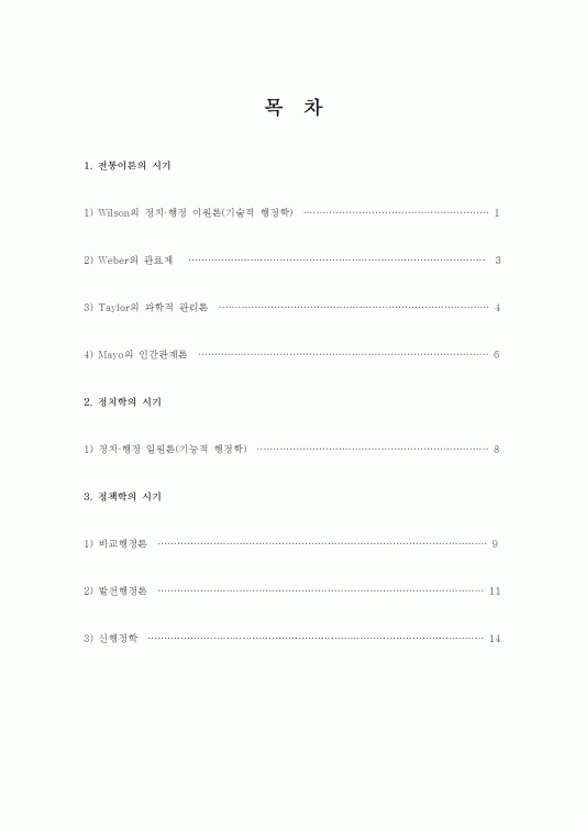 미국행정학의 발전과정