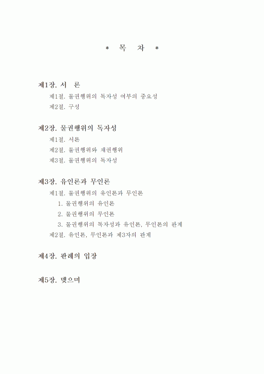 물권행위의 독자성