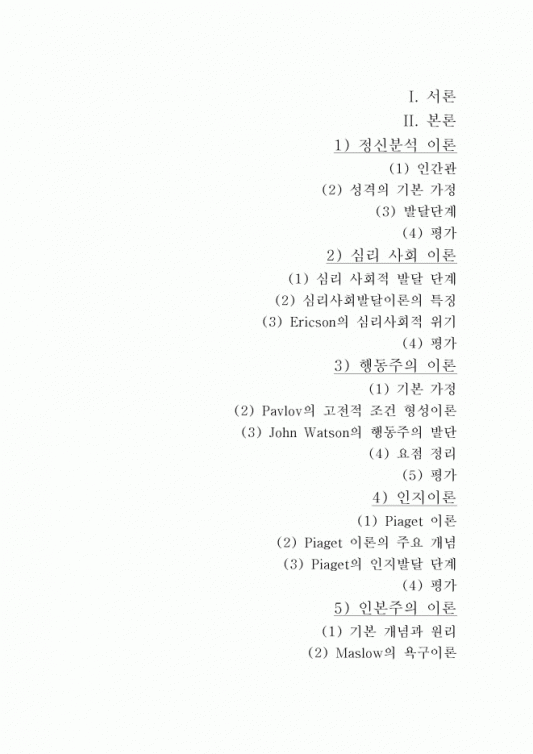 사회복지실천의 심리이론들