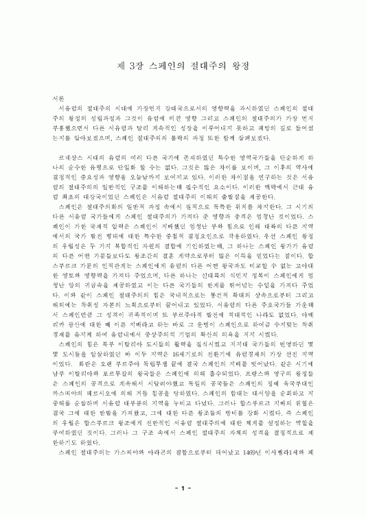 스페인의 절대주의 왕정