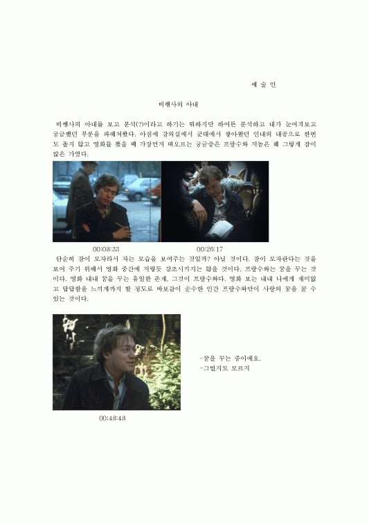 영화 비행사의 아내 분석
