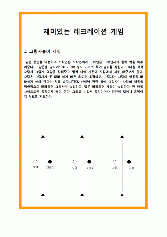 재미있는 레크레이션 게임