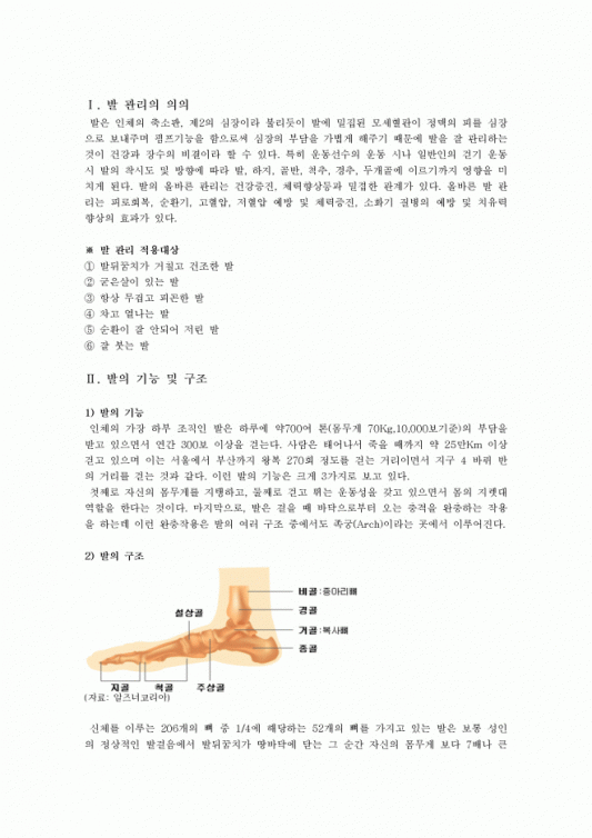 발관리에 관하여