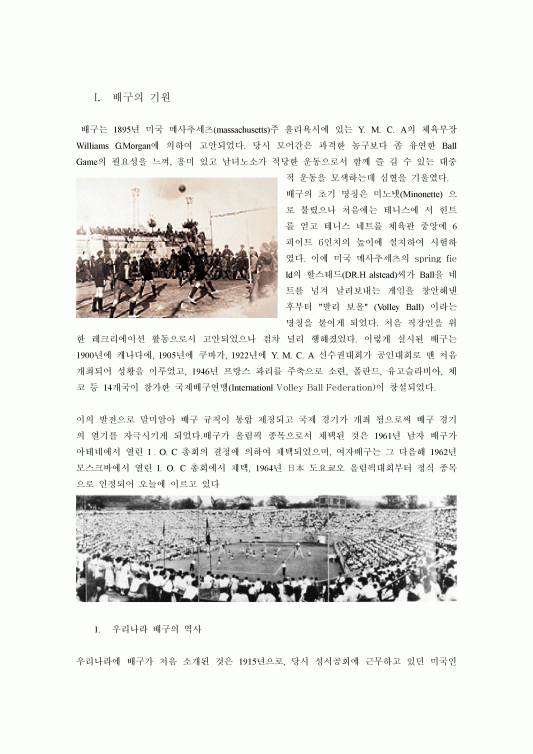 배구 레포트 자료