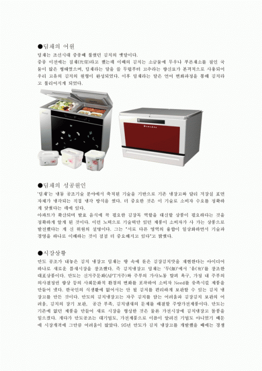 딤채의 성공사례 분석