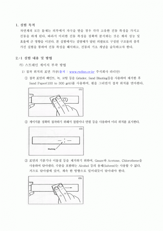 스트레인게이지 - 실험 내용 및 방법, 이론적 배경, 실험 결과
