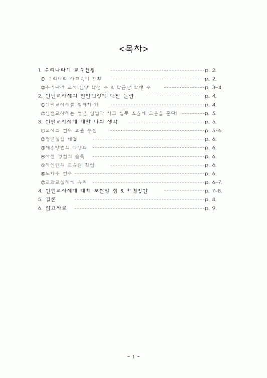 한국 학교교육의 문제점 및 해결방안, 인턴교사제의 문제점