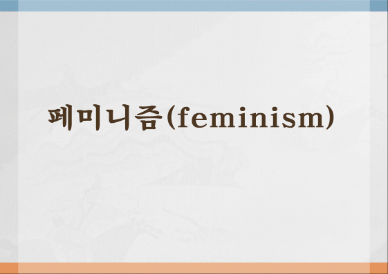 페미니즘 ppt 레포트 자료