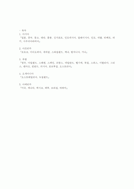 세계나라의 축제
