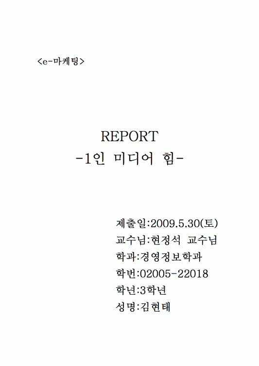1인 미디어의힘
