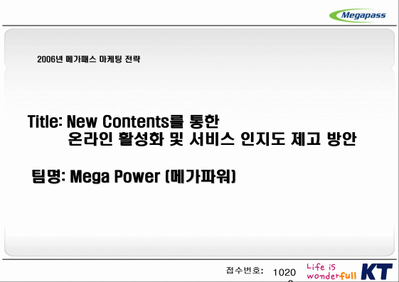 메가패스 기획안
