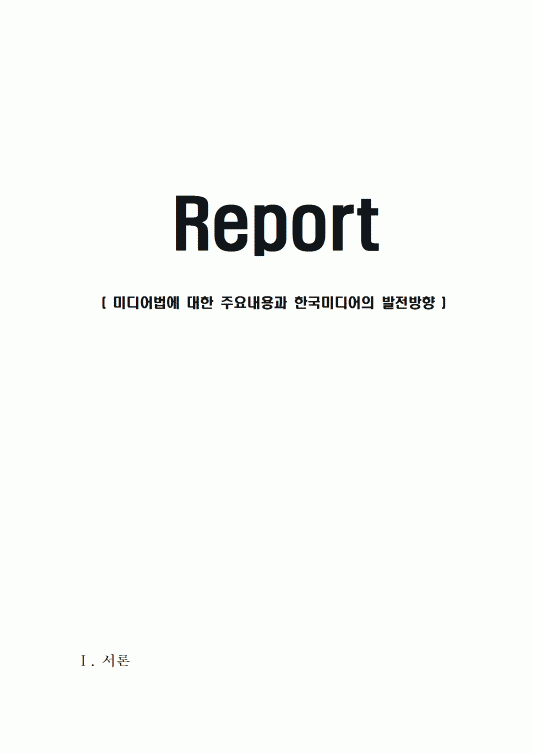 미디어법에 대한 주요내용과 한국미디어의 발전방향