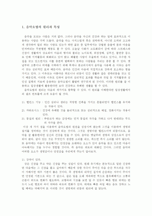 실생활에서의 음악의 활용