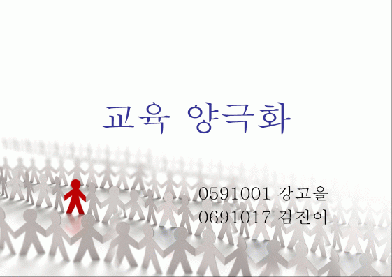 교육 양극화 원인, 해결방안 ppt 자료
