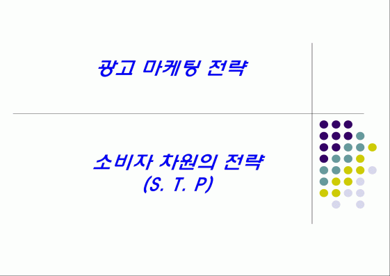 광고 마케팅 전략 STP