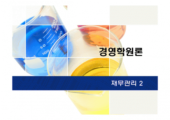 경영학 재무관리2  수업ppt파일
