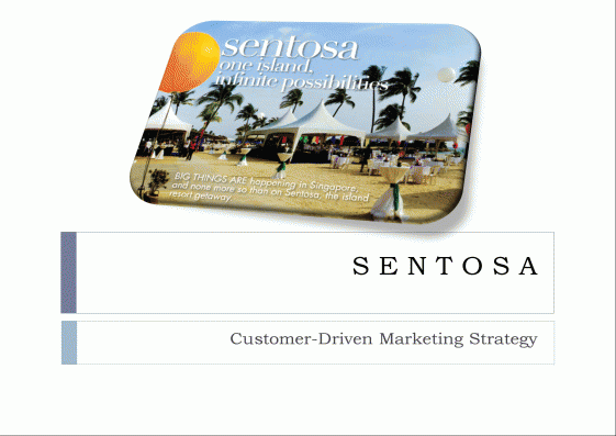 센토사SENTOSA 의 Customer-Driven Marketing Strategy