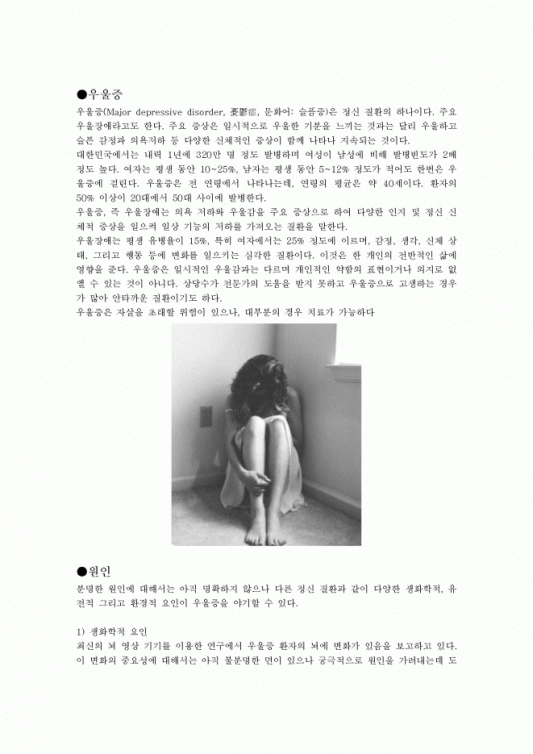 우울증에 관한 고찰