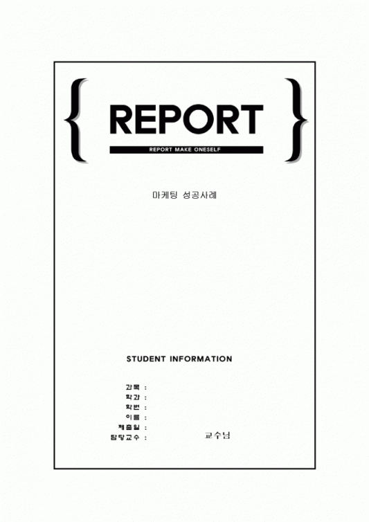마케팅 성공사례 레포트