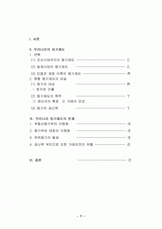 우리나라의 등기 문제점