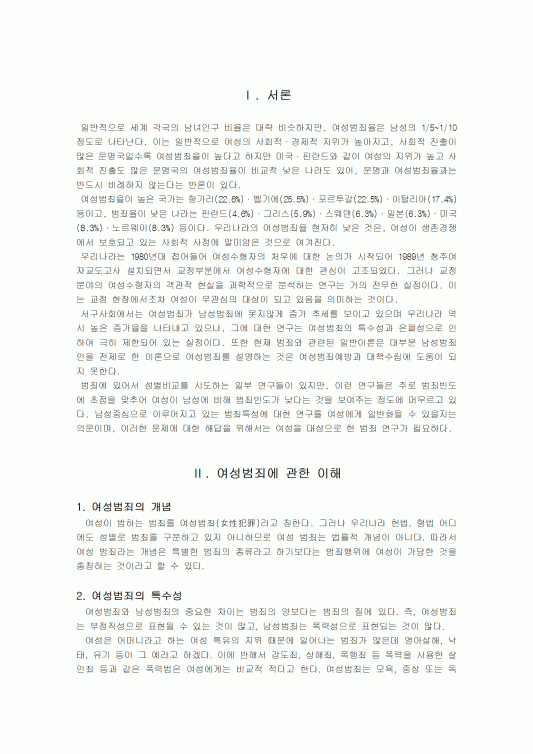 여성범죄현황