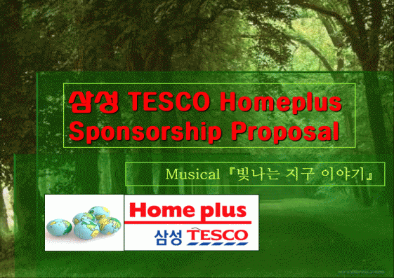 삼성테스코 홈플러스 스폰서 제안서