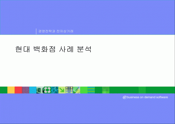 현대 백화점의 마케팅 경영전략 사례 분석