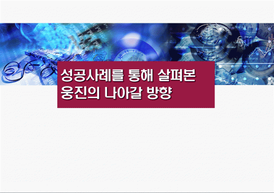웅진의 성공적인 광고 마케팅 경영 전략 분석