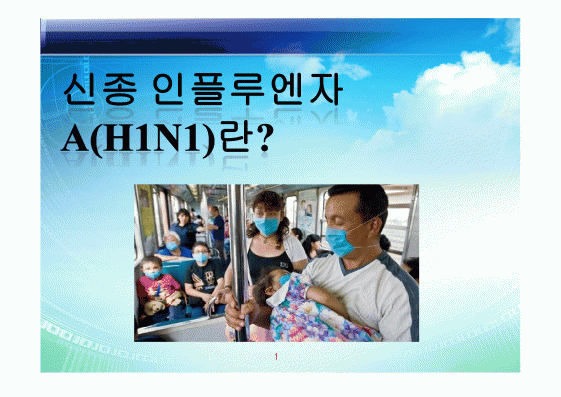[인문과학] 신종 인플루엔자 A(H1N1)