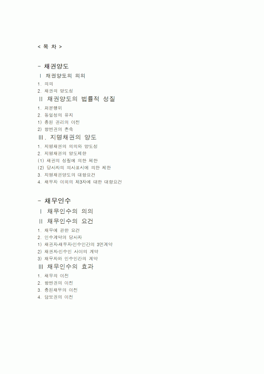 채권양도와 채무인수