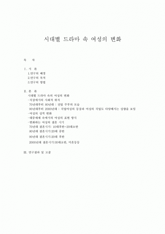 시대별 드라마 속 여성의 변화, 변화하는 여성상