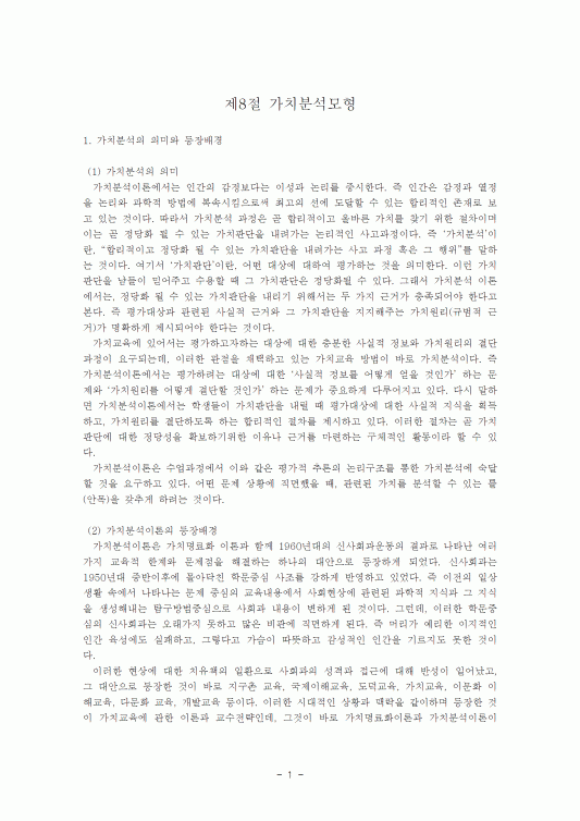 가치분석모형