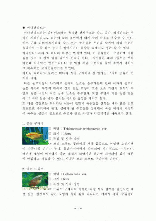 관상어류 고찰