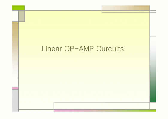 Linear OP-AMP Curcuits