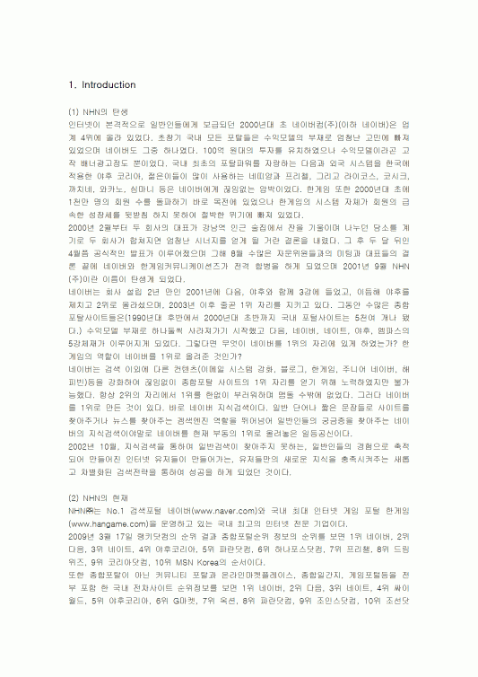 네이버(Naver)의 문제점과 개선방안