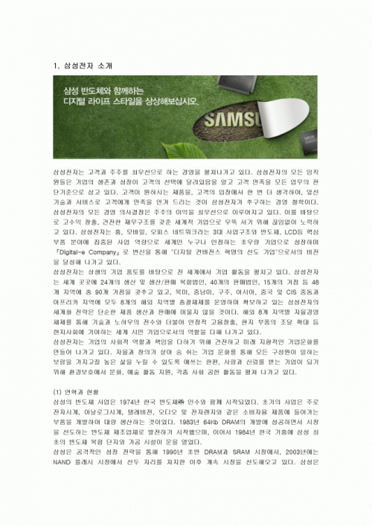 삼성전자 반도체의 성공전략 분석