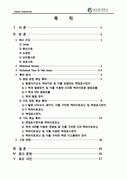 고효율 및 초박형 BLU 관련 특허