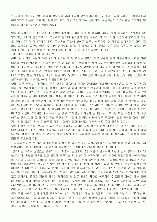 리더십 레포트