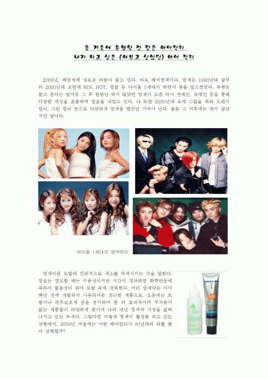 올 겨울에 유행할 것 같은 헤어컬러 및 내가 하고 싶은 (해보고 싶었던) 헤어 컬러