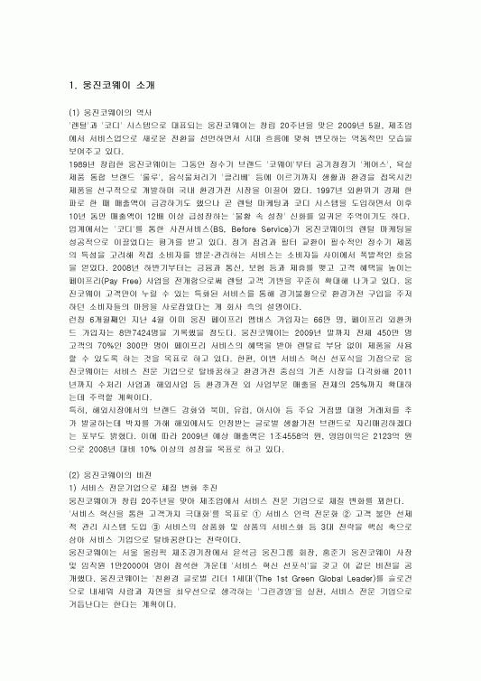 웅진코웨이의 윤리경영 분석