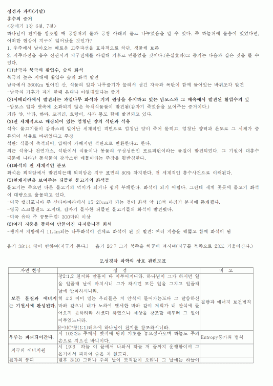 성경과 과학 기말