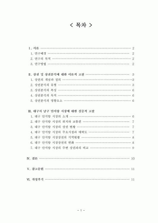 상권 및 상권분석에 대한 이론적 고찰