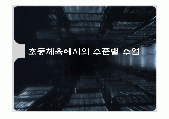 초등체육교육에서 수준별 수업
