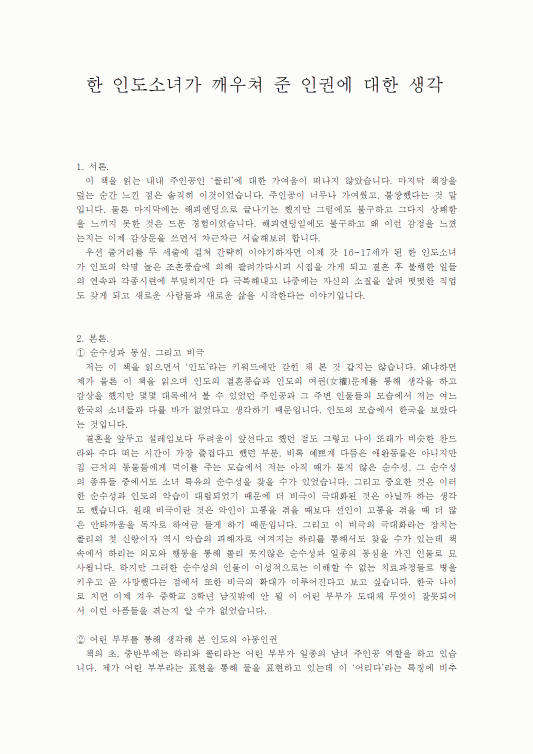 책 인도의 딸 로 본 인도의 인권문제